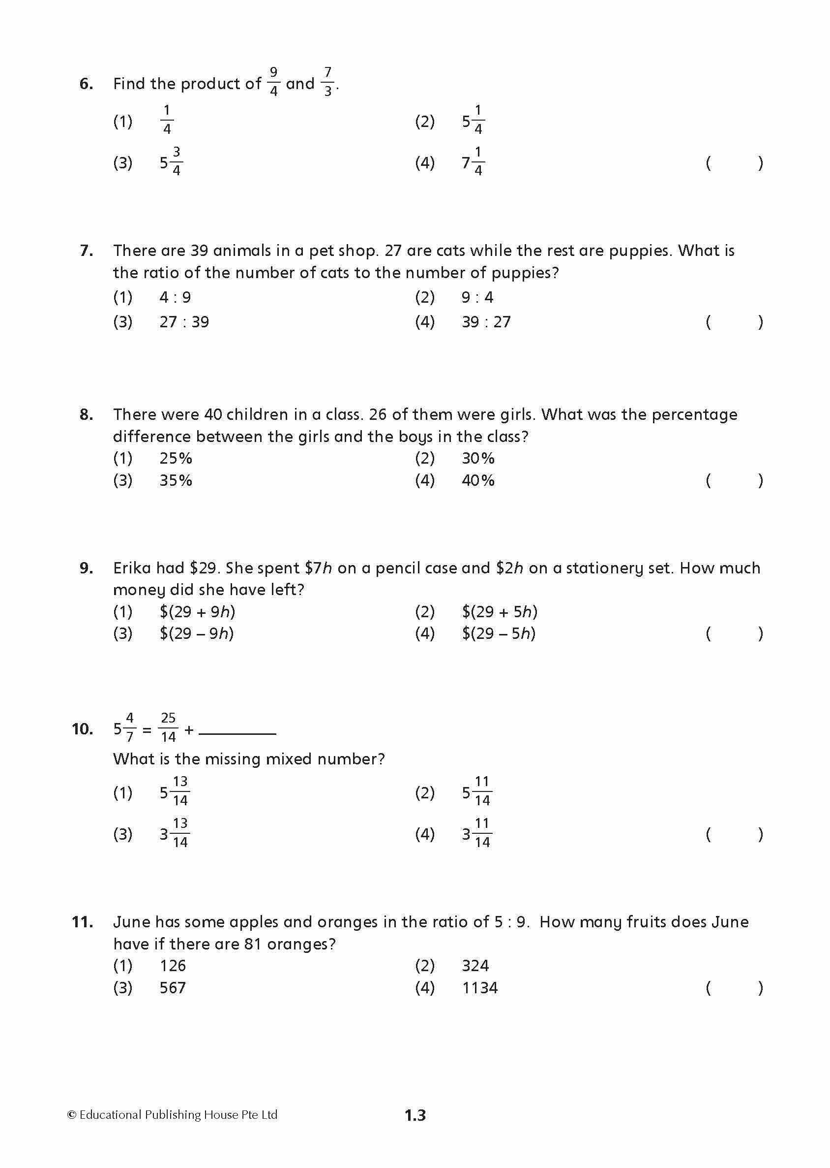 EPHmall-(SG)P6 Maths Mid-Year Review Papers